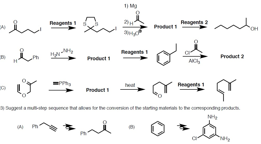 Solved 3) Suggest a multi-step sequence that allows for the | Chegg.com