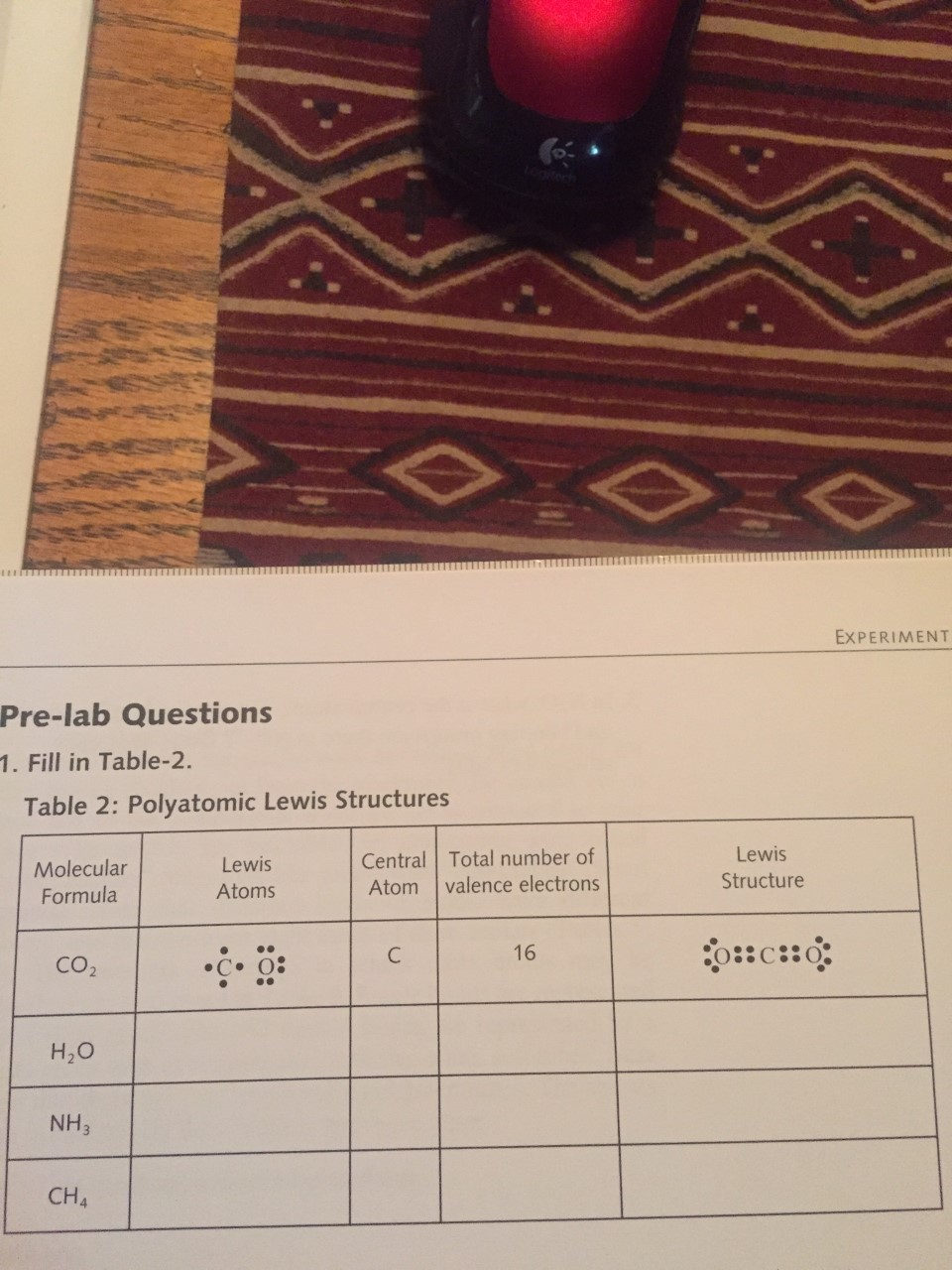 Solved Pre-lab Questions 1. Fill in Table-2. Table 2: | Chegg.com