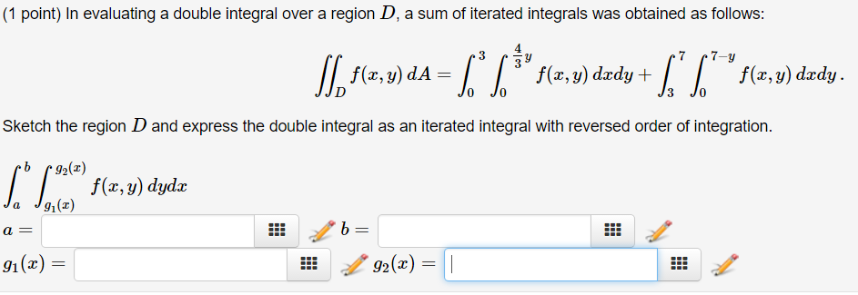 Solved In evaluating a double integral over a region D, a | Chegg.com