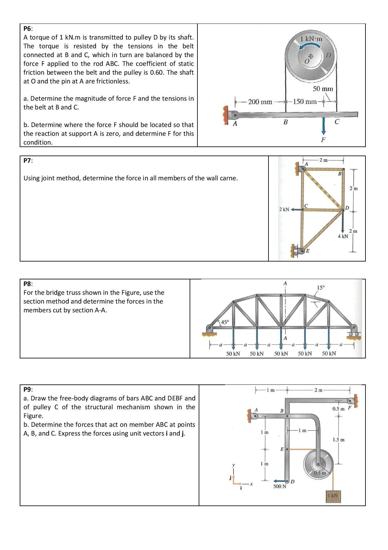 Solved: P6: A Torque Of 1 KN.m Is Transmitted To Pulley D ... | Chegg.com