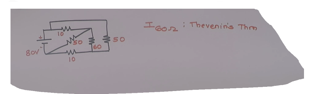 Solved Find current in 60 Ohm resistor Using Thevenin | Chegg.com