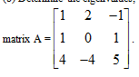 Solved a) Define eigenvalue and eigenvector (b) Determine | Chegg.com
