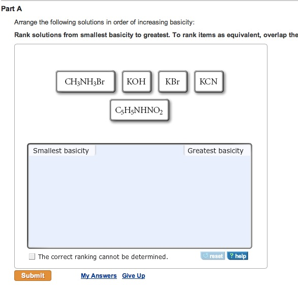 Solved Arrange the following solutions in order of | Chegg.com