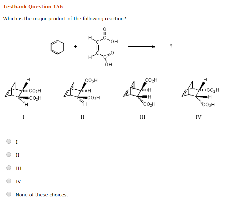 Solved Testbank Question 156 Which is the major product of | Chegg.com