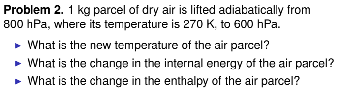 Solved Problem 2. 1 kg parcel of dry air is lifted | Chegg.com
