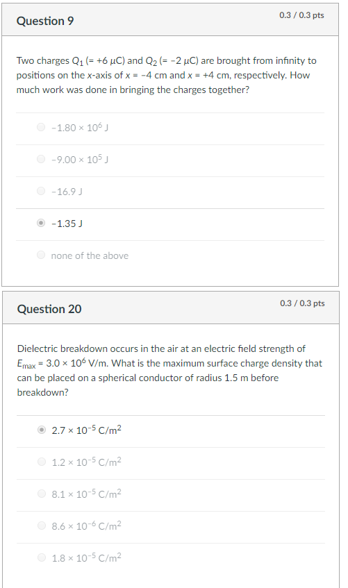 Solved Two charges Q_1 (= + 6 mu C) and Q_2 (= -2 mu C) are | Chegg.com