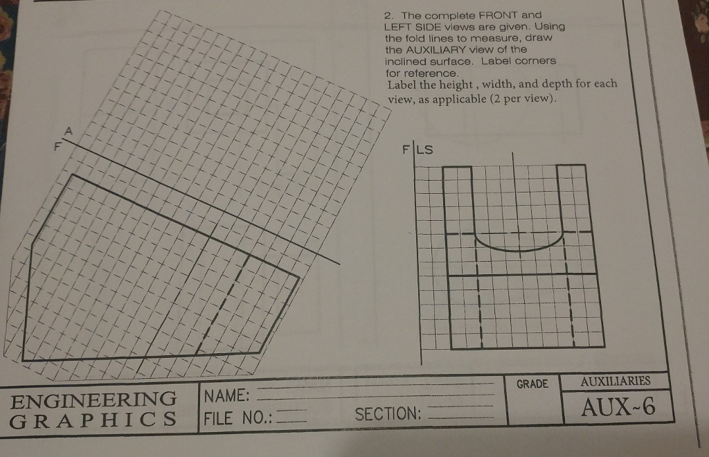 Solved ENGINEERING NAME G R A P H I C S FILE NO. 2. The | Chegg.com