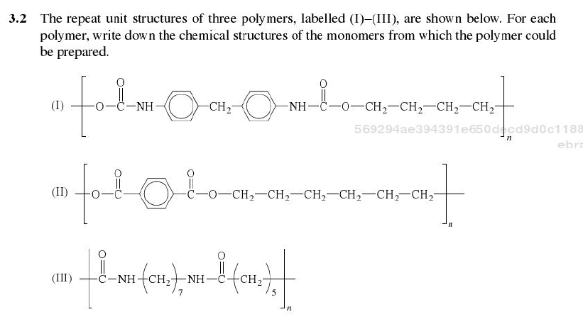 Solved For each of the following poly merizations, write | Chegg.com Solved For each of the following poly merizations, write | Chegg.com