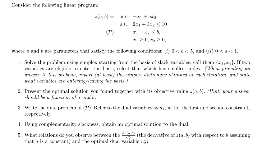 Problem #3 (Simplex: primal and dual optimal | Chegg.com
