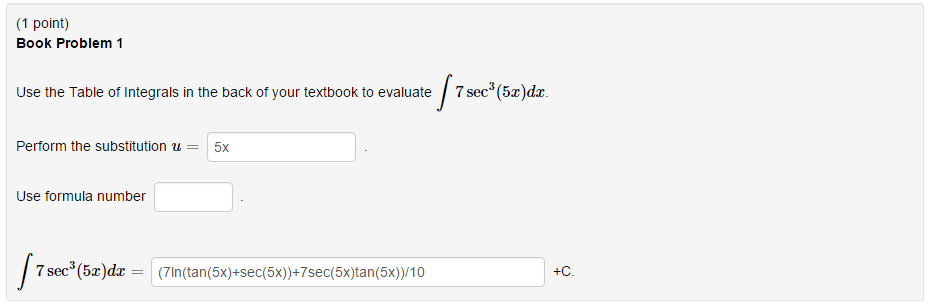Solved Use the Table of integrals in the back of your | Chegg.com