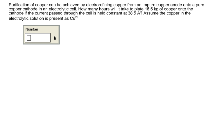 Solved Purification of copper can be achieved by | Chegg.com