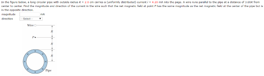 Solved In the figure below, a long circular pipe with | Chegg.com