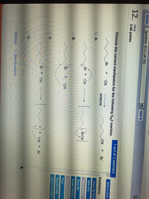 Solved Choose the correct mechanism for the following SN2 | Chegg.com Solved Choose the correct mechanism for the following SN2 | Chegg.com