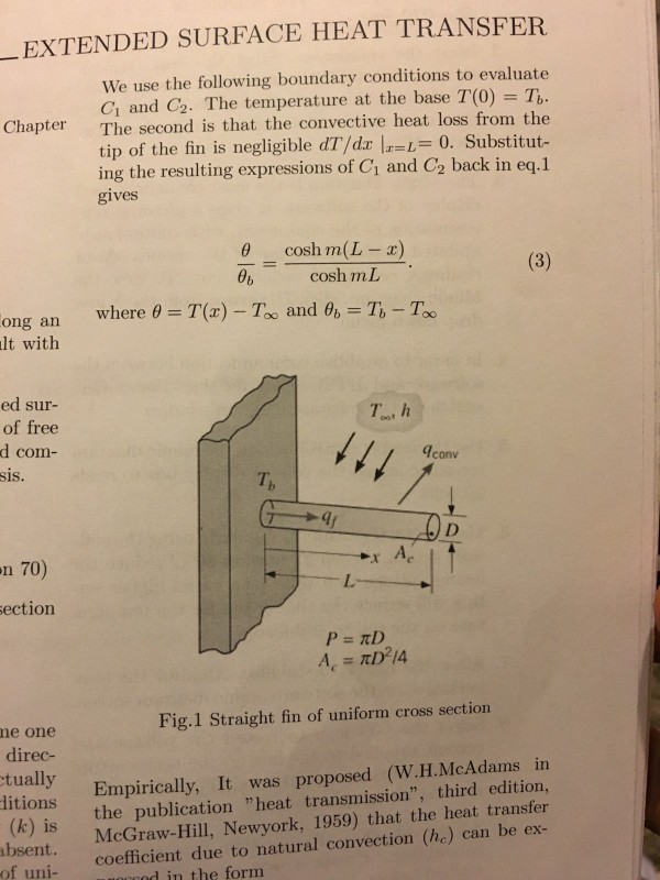 Solved EXPERIMENT 107 EXTENDED SURFACE HEAT TRANSFER-PRELAB | Chegg.com
