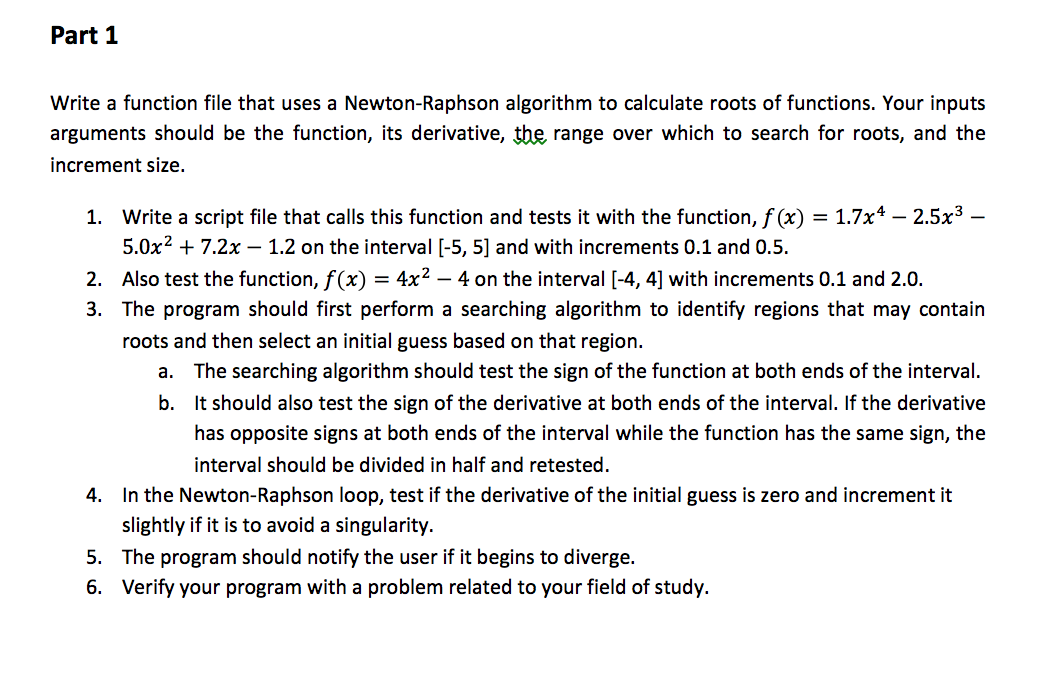 Solved Part 1 Write a function file that uses a | Chegg.com