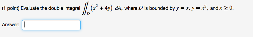 Solved Evaluate the double integral double Integral_D (x^2 + | Chegg.com