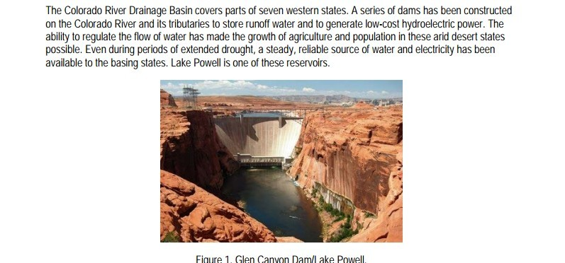 The Colorado River Drainage Basin covers parts of | Chegg.com