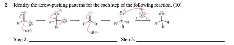 Solved 2. Identify the arrow-pushing patterns for the each | Chegg.com