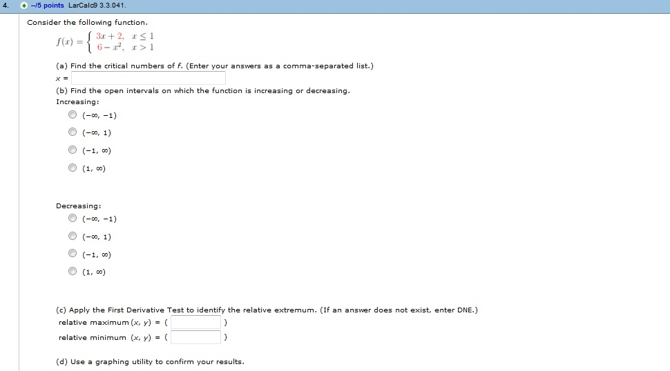 Solved Consider the function on the interval (0, 2pi). f(x) | Chegg.com