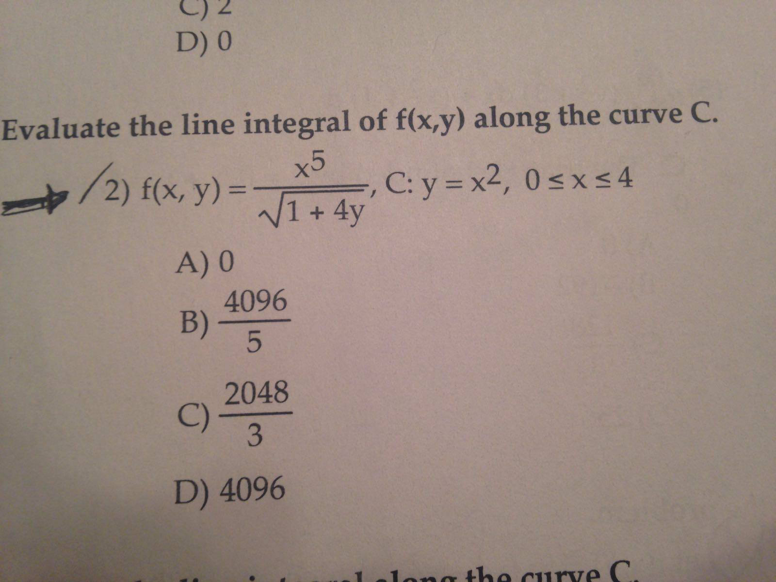Solved Evaluate the line integral of f(x, y) along the curve | Chegg.com