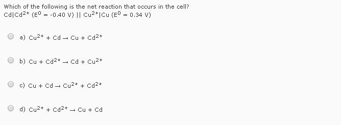Solved Which of the following is the net reaction that | Chegg.com