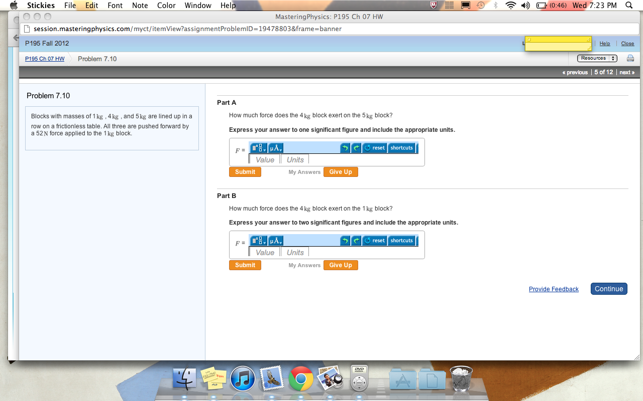 Solved Blocks with masses of 1 kg , 4 kg , and 5 kg are | Chegg.com
