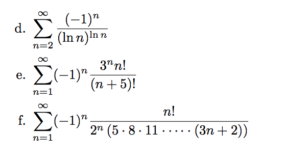Solved Determine whether the following alternating series | Chegg.com