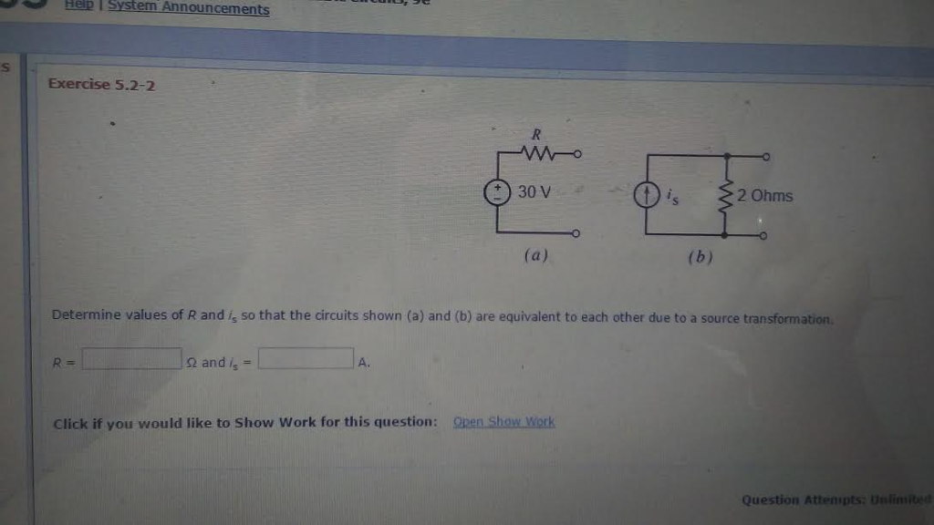 Solved Determine values of R and i_s so that the circuits | Chegg.com