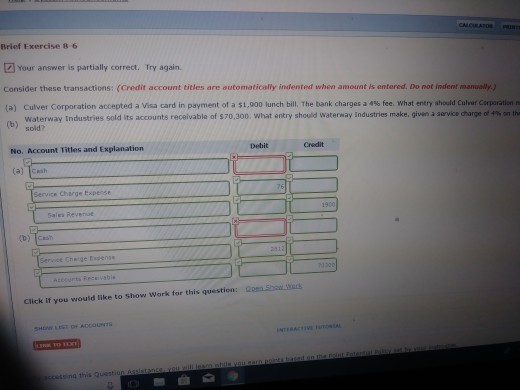 Solved Brief Exercise 8 6 Your answer is partially correct. | Chegg.com
