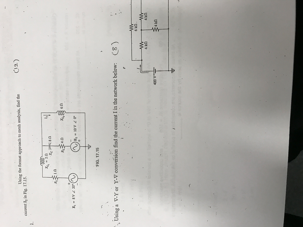 Solved Using the format approach to mesh analysis, find the | Chegg.com