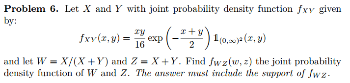 Solved Let X and Y with joint probability density function | Chegg.com