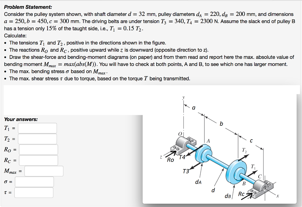 Solved Problem Statement: Consider the pulley system shown, | Chegg.com