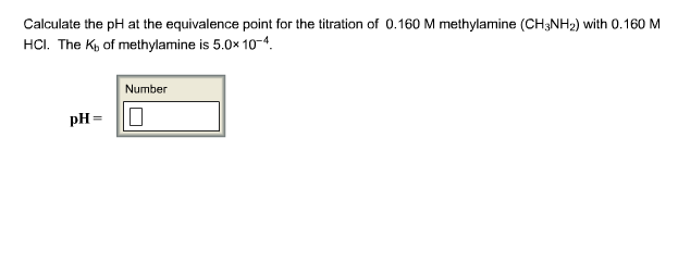 Solved Calculate the pH at the equivalence point for the | Chegg.com