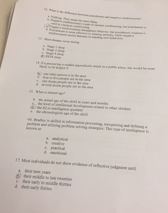 Solved 12. Wh at is the difference between punishment and | Chegg.com