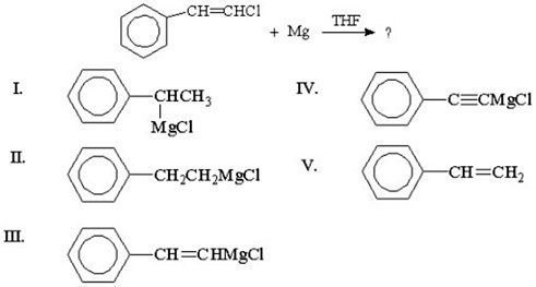 Solved THF + Mg I. IV. CHCH3 MgCl V. -CHCH-MgCl CH=CH2 | Chegg.com