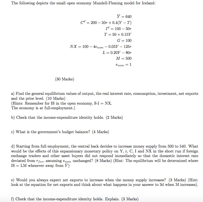 Solved The following depicts the small open economy | Chegg.com