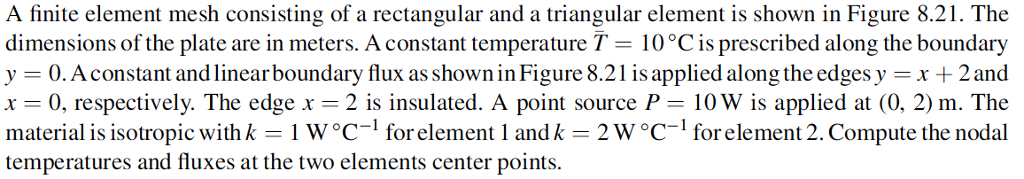 A finite element mesh consisting of a rectangular and | Chegg.com
