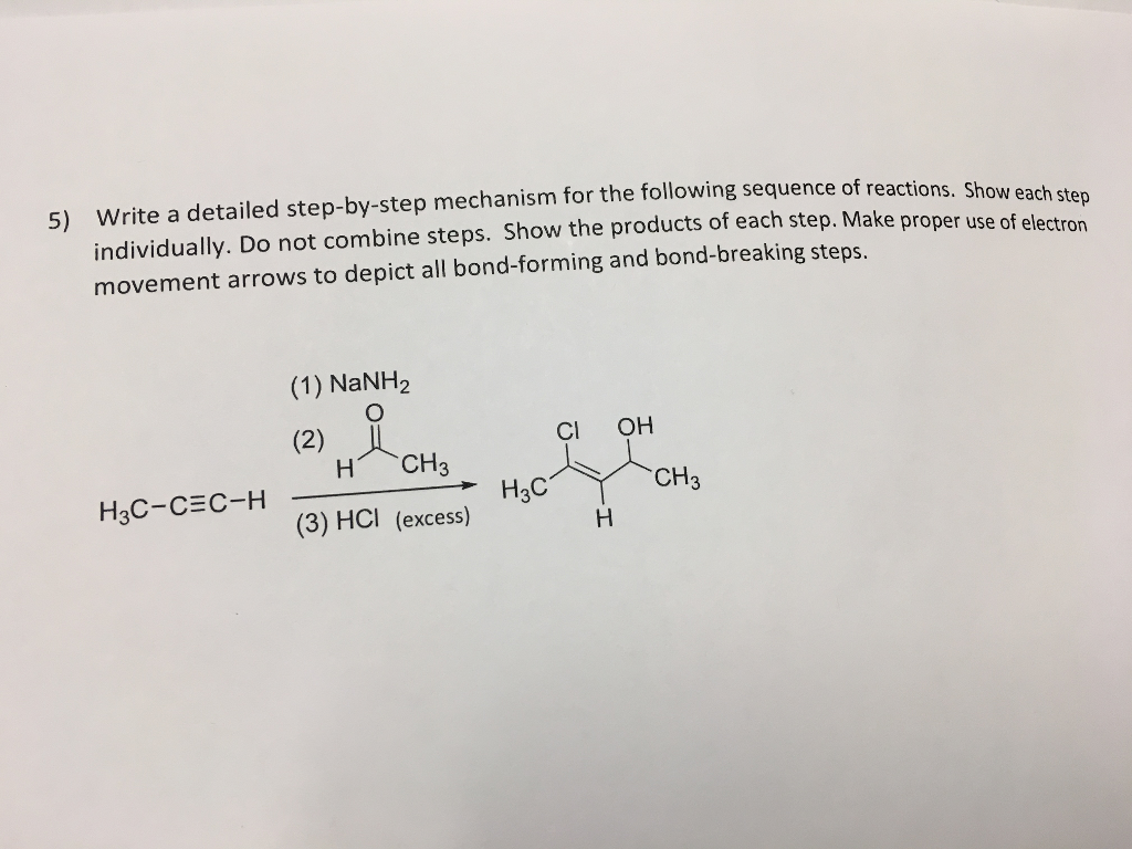 Solved Write a detailed step-by-step mechanism for the | Chegg.com