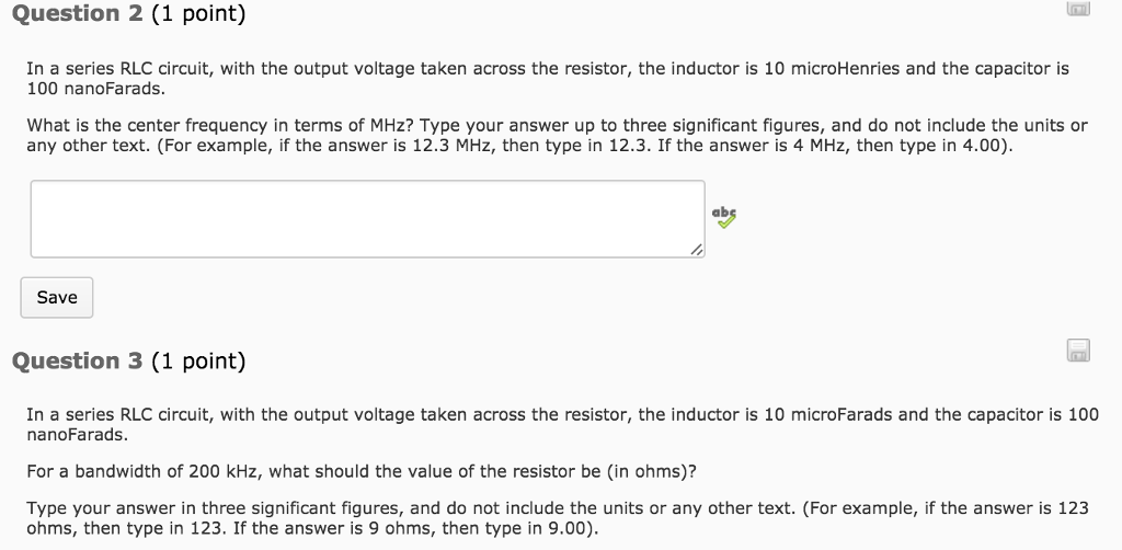 Solved In a series RLC circuit, with the output voltage | Chegg.com