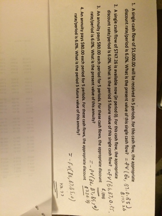 Solved Find the answer using exal and show your Formula in | Chegg.com