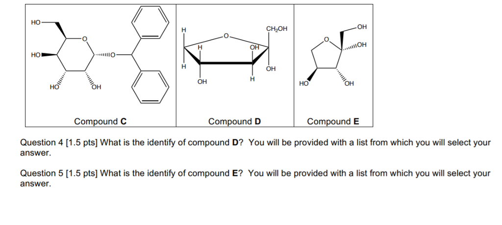 Solved CH20H C3 OH HO OH CHI Compound C Compound D Compound | Chegg.com