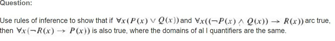 Solved Use Rules of Inference to show that its true,where | Chegg.com