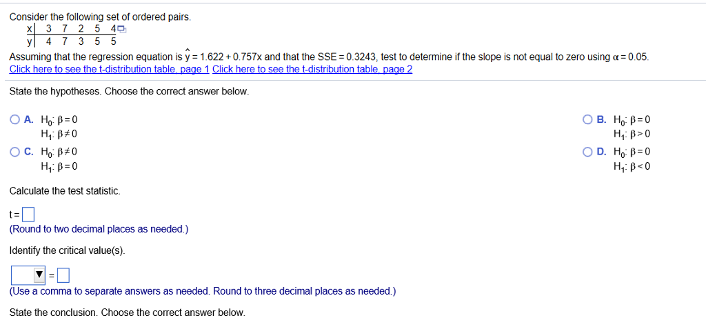 Solved Consider the following set of ordered pairs. | Chegg.com