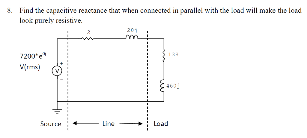 Solved Find the capacitive reactance that when connected in | Chegg.com