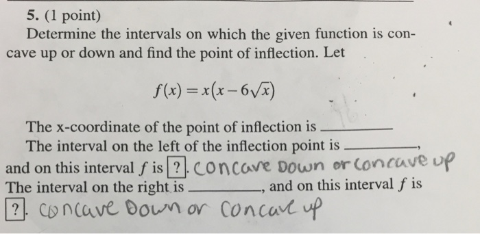 Solved Determine the intervals on which the given function | Chegg.com