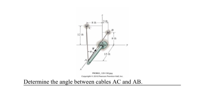 Solved: Determine The Angle Between Cables AC And AB. | Chegg.com