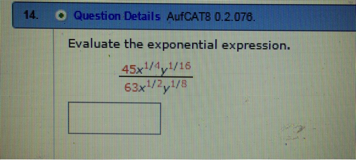 Solved Evaluate the exponential expression. | Chegg.com