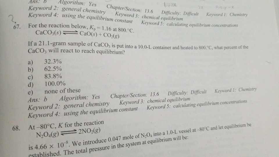 Solved 338 Chapter 13: Chemical Equilibrium At a certain | Chegg.com