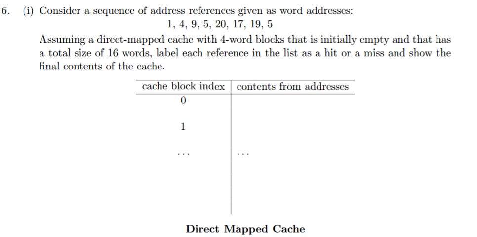 Solved Assuming a direct-mapped cache with 4-word blocks | Chegg.com