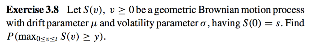 Let S(V), v > 0 be a geometric Brownian motion | Chegg.com